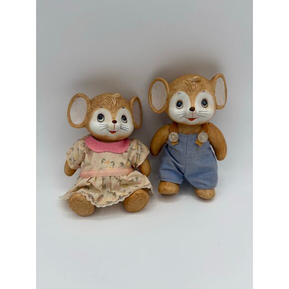 Homco | Accents | Vintage Homco Ceramic Mice Set Of 2 Jointed ...